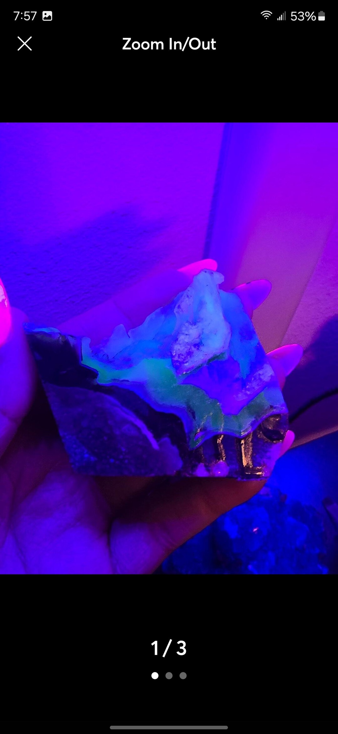 3" UV Volcano Agate Slab - Etsy