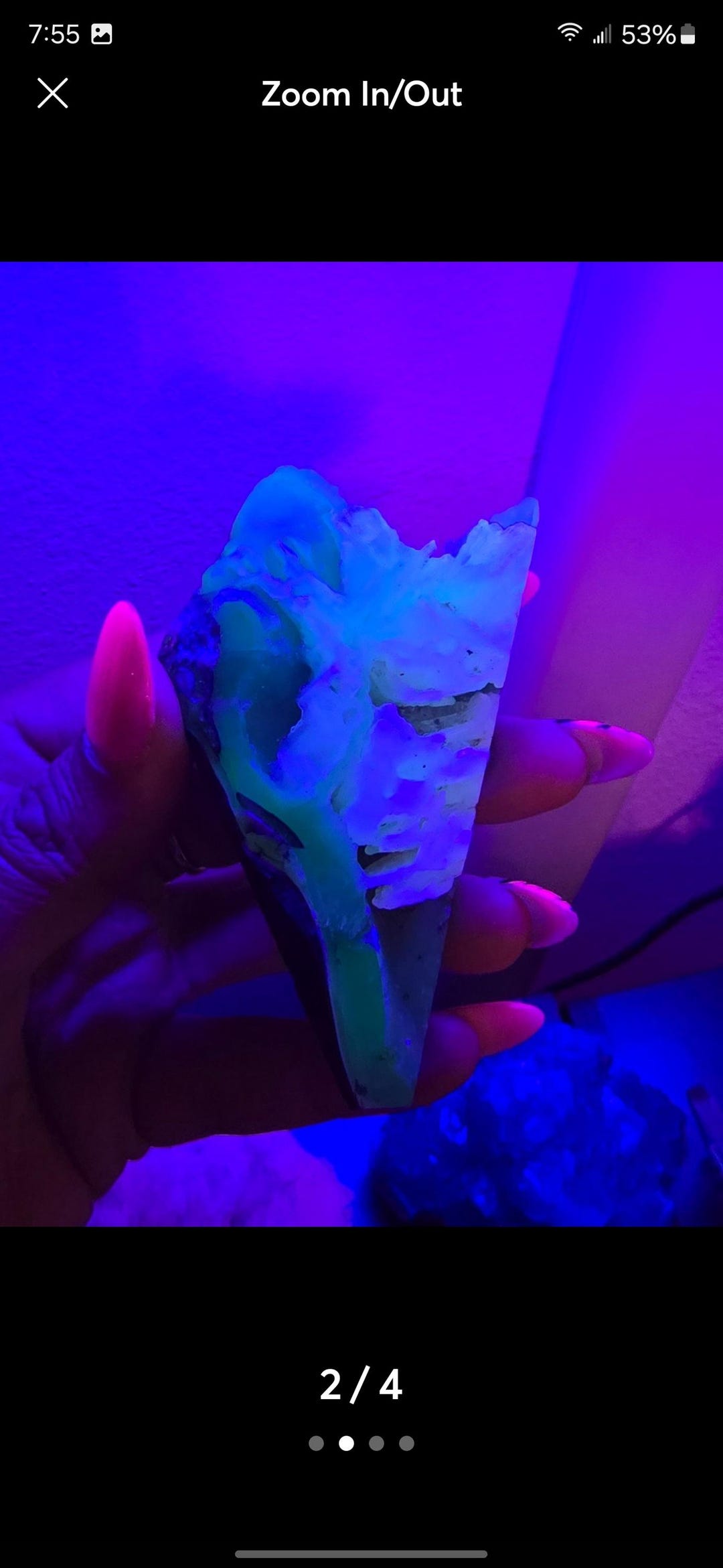 3" UV Volcano Agate Slab - Etsy