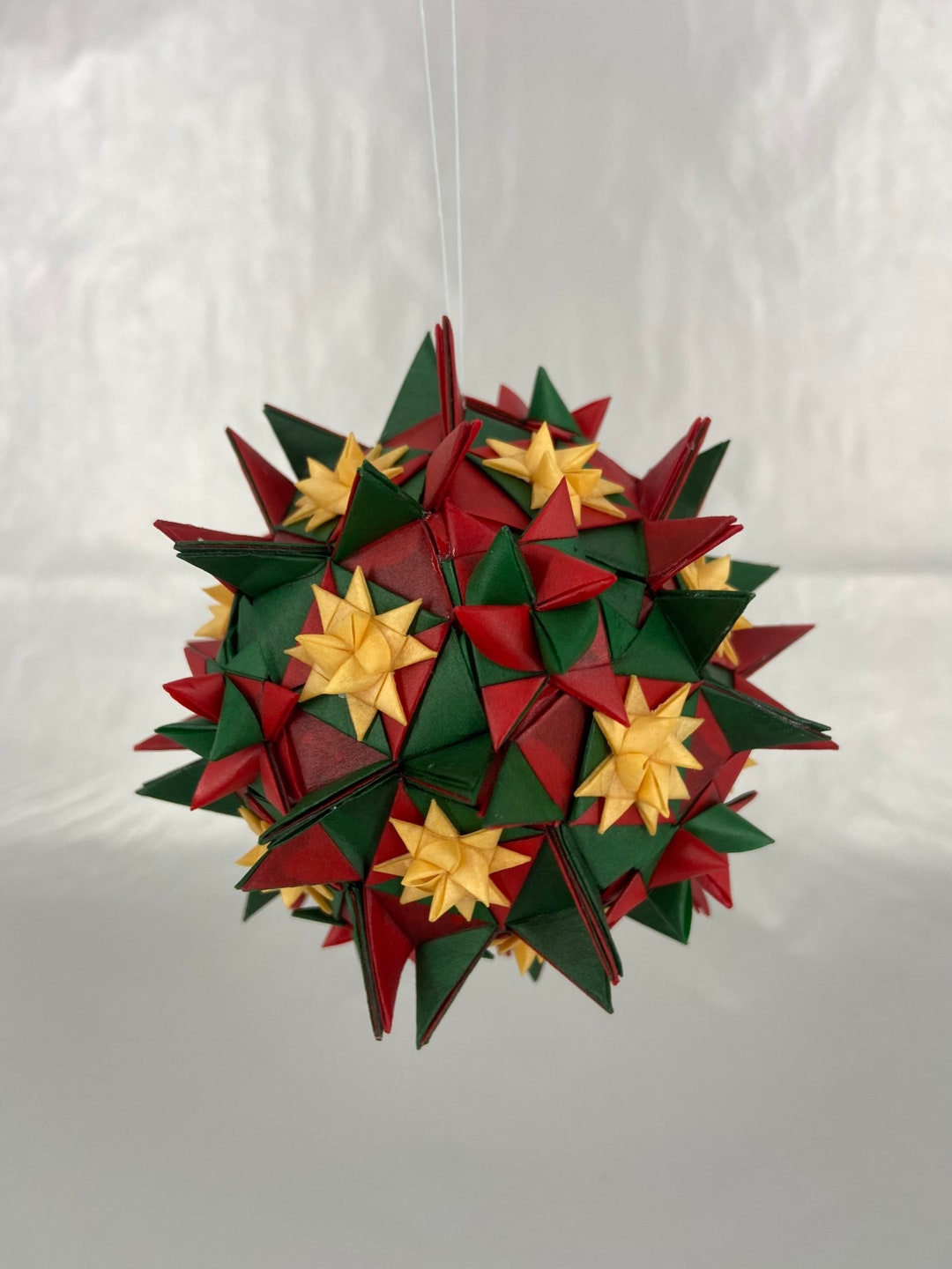 Ornament - Mace Star Ball - Star Craft - Wax Dipped - Etsy