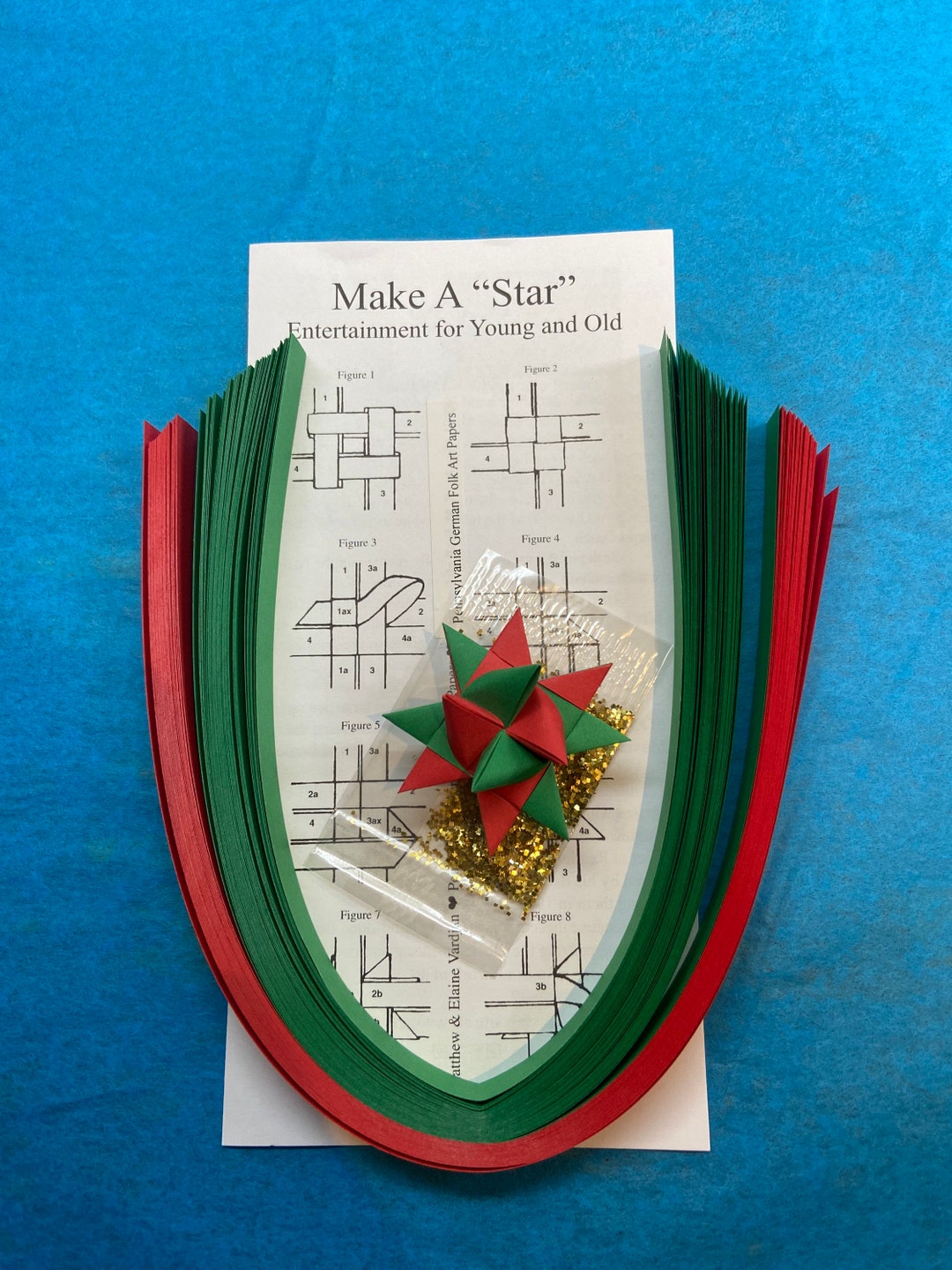 Make a Star Kit - 100 Strips - Red and Green. Includes Sample Star ...