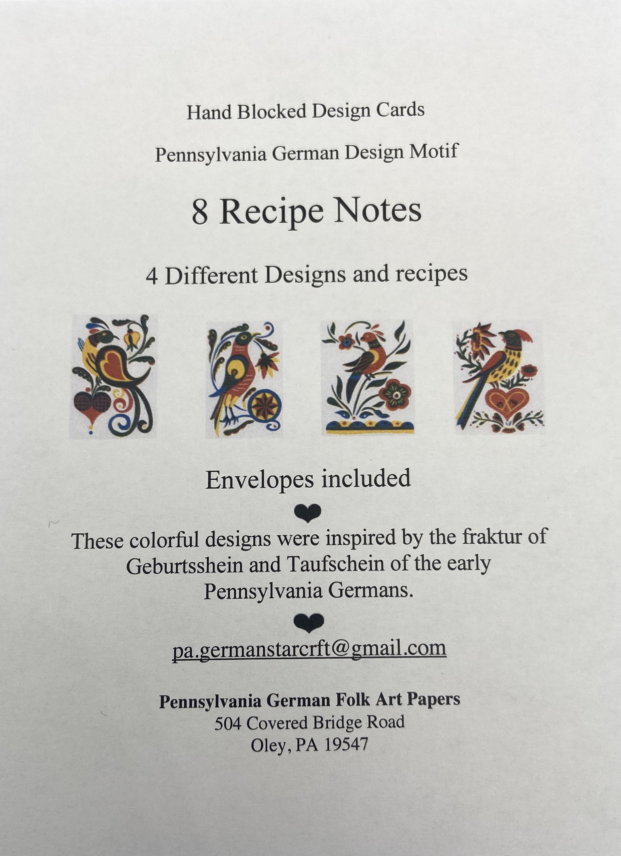 Note Cards - Recipe Notes - Blank Inside. (8) Cards With Envelopes. - Etsy