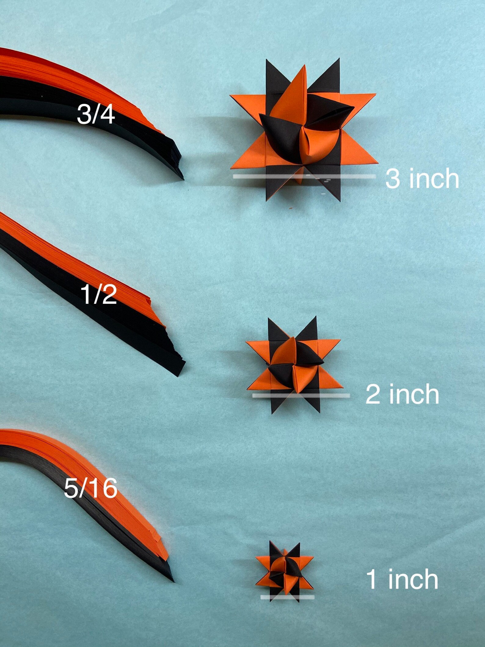 Star Strips 100 Strips Orange and Black - Etsy