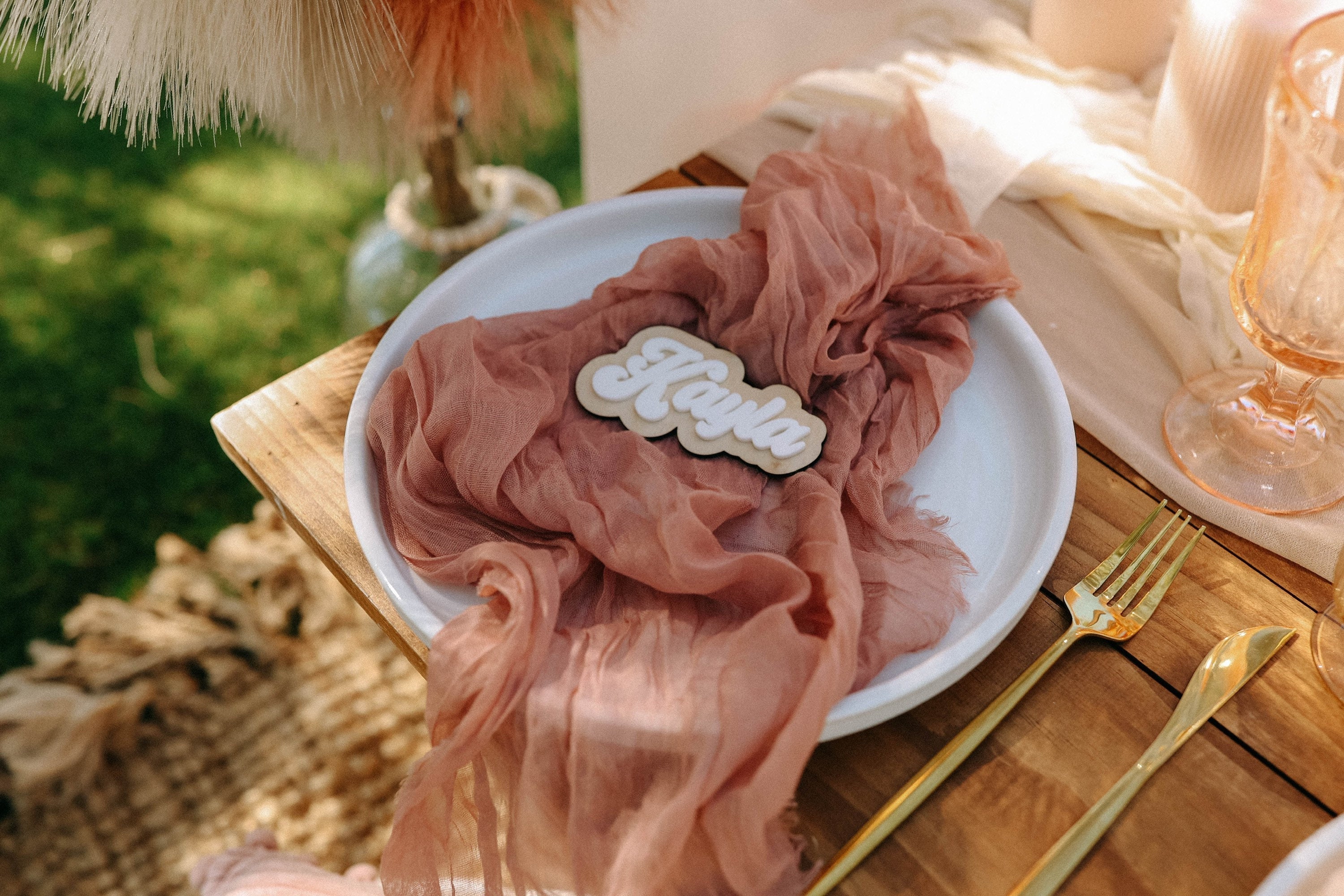 3D Wood Acrylic Name Setting Laser Cut Name Tag Acrylic - Etsy