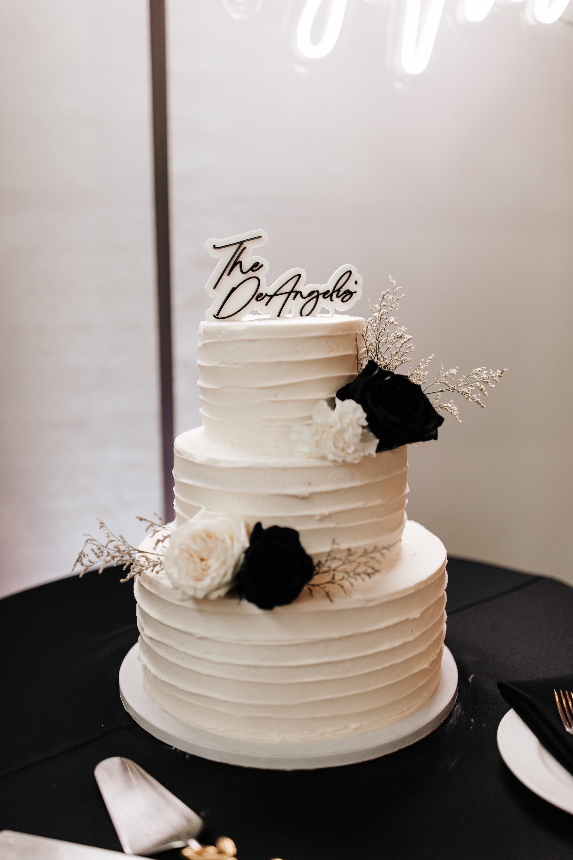 Black And White Wedding Cake Toppers