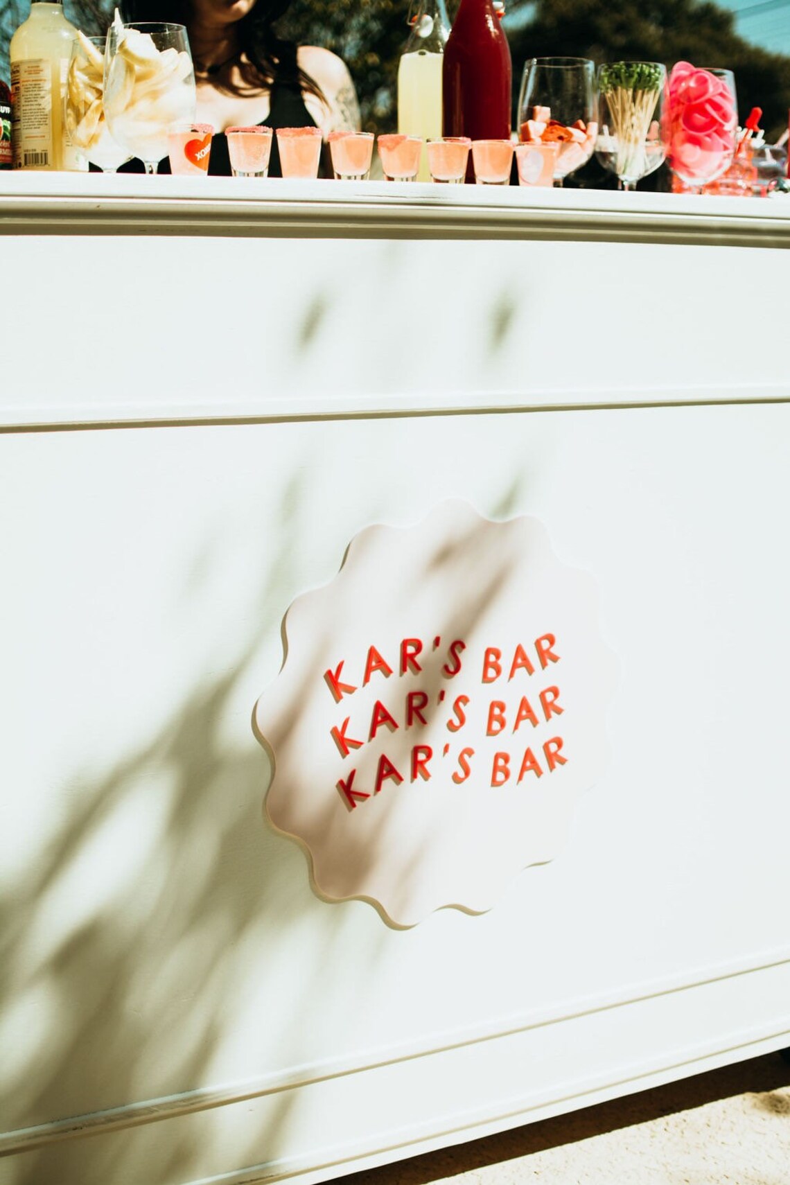 Front of Bar Sign Wavy Bar Sign Modern Bar Sign Wedding Bar - Etsy