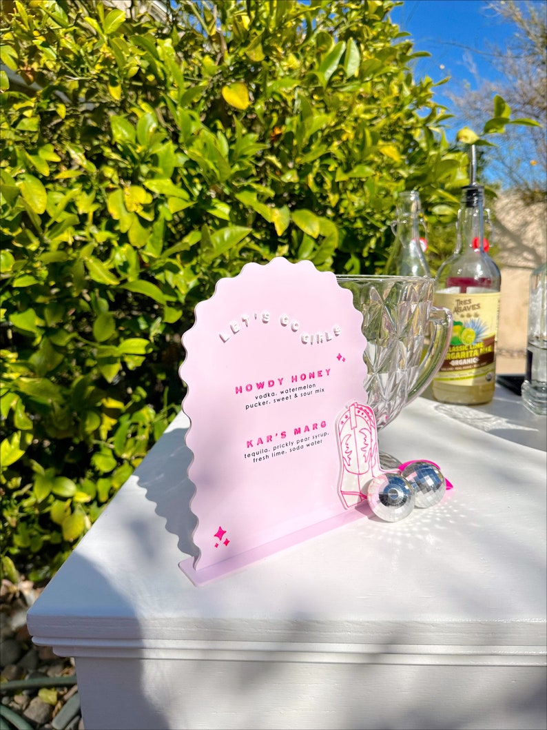 Custom Acrylic Bachelorette Bar Sign, Last Rodeo, Let's Go Girls - Etsy