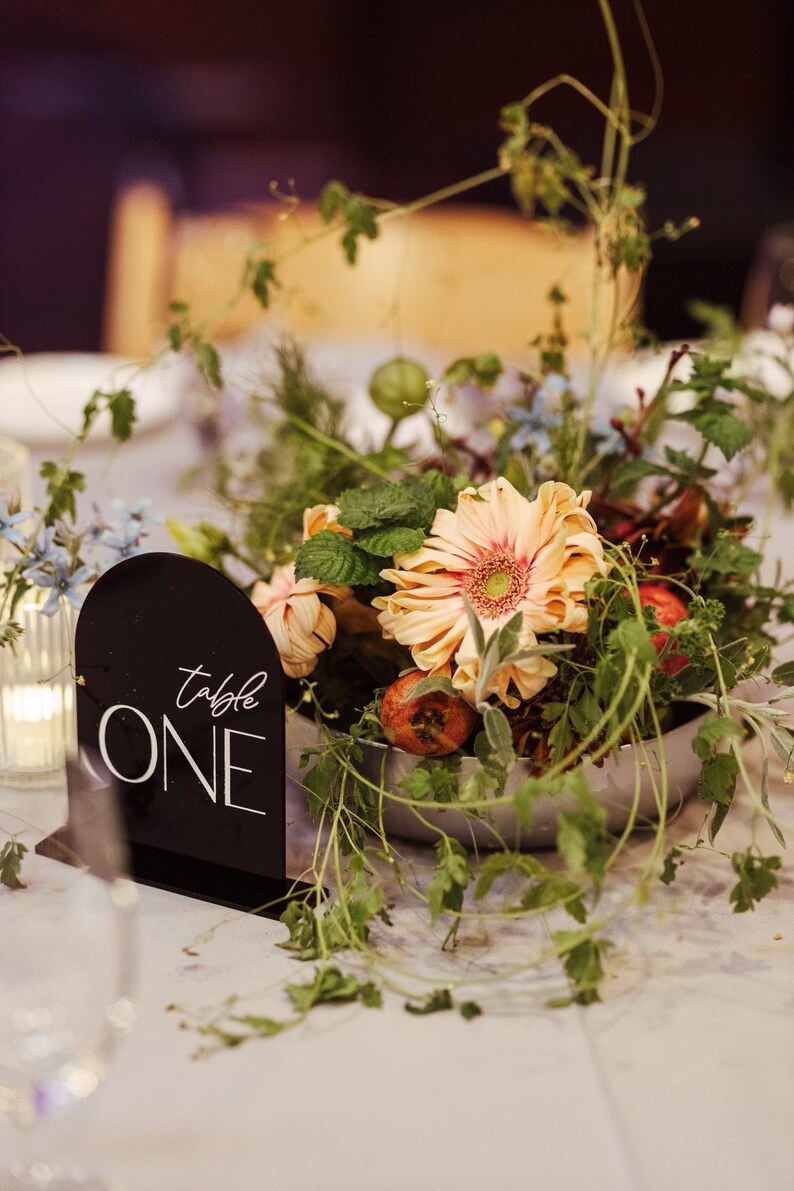 Modern Arch Table Numbers Acrylic Table Numbers Arch Table - Etsy