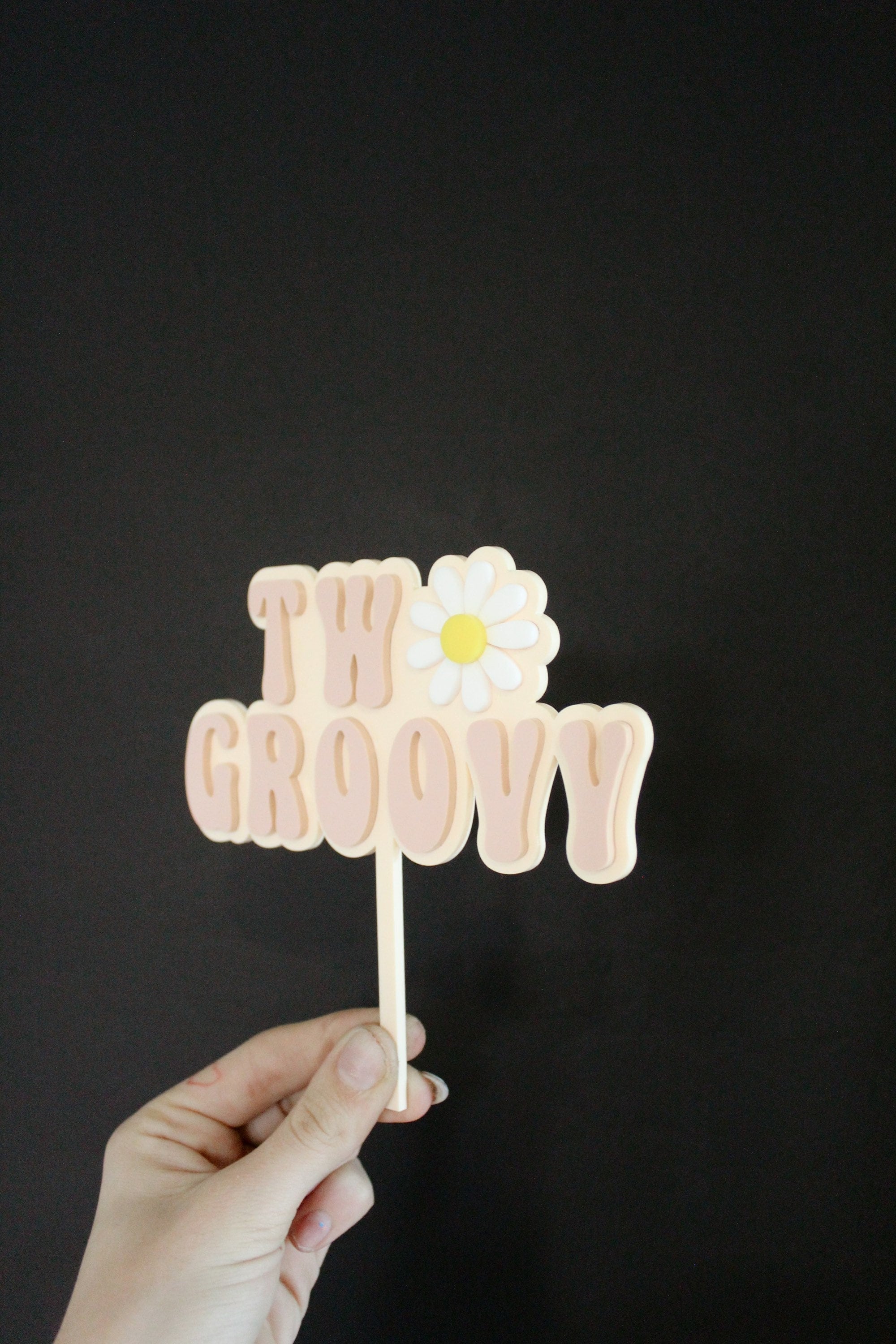 Two Groovy Cake Topper Groovy Cake Topper Retro Party Decor - Etsy