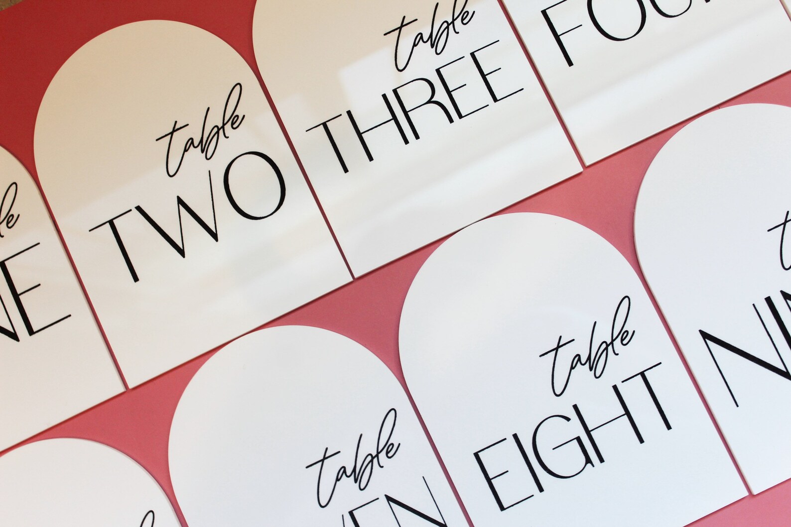 Modern Arch Table Numbers Acrylic Table Numbers Arch Table - Etsy