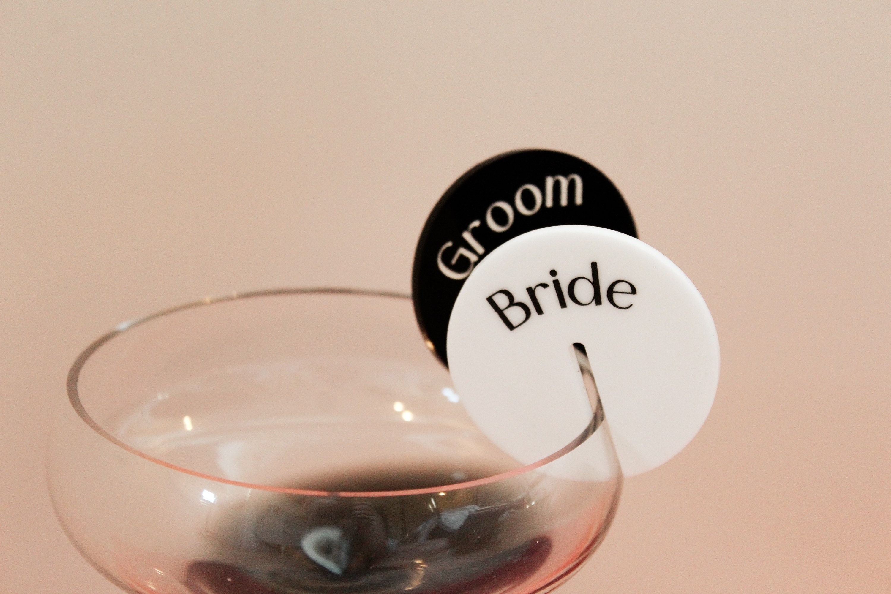 Modern Bride and Groom Drink Tags Wedding Drink Tag - Etsy