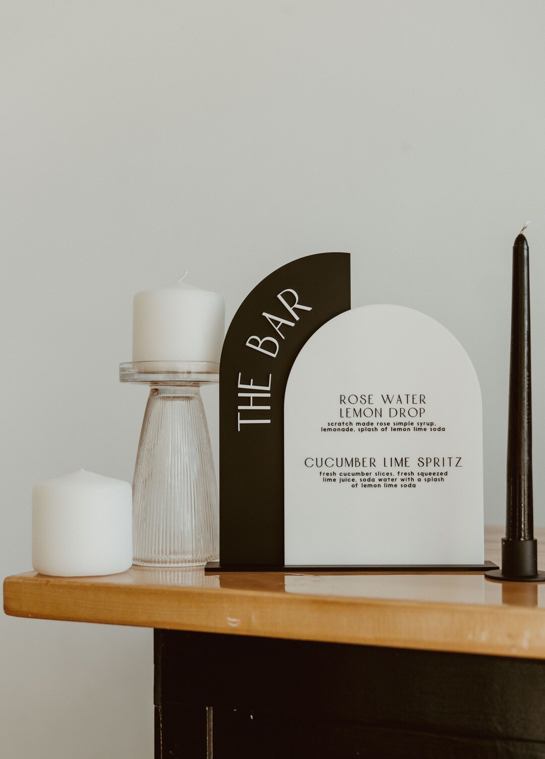 Double Arch Bar Menu Sign, Acrylic Bar Sign, Custom Bar Sign for ...