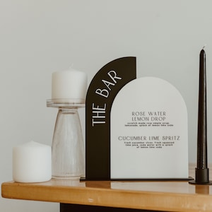 Double Arch Bar Menu Sign, Acrylic Bar Sign, Custom Bar Sign for ...