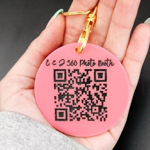 QR Code and Logo Keychain Custom Logo Keychain Custom | Etsy