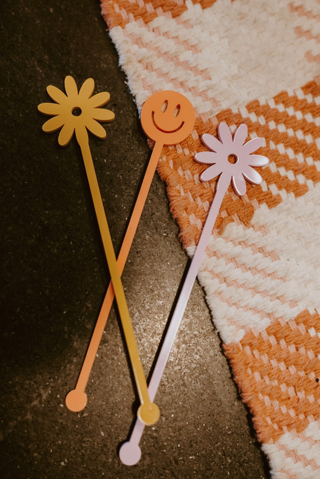 Retro Daisy Stir Stick | Daisy Drink Stirrer | Party Stir Stick | Kids ...