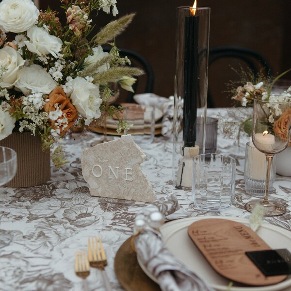 Stone Table Numbers - Etsy