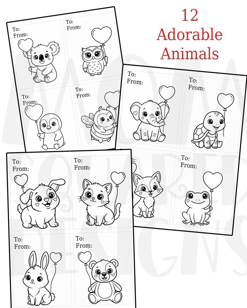 Color Your Own Valentine Cards for Kids • Printable Coloring Valentines ...