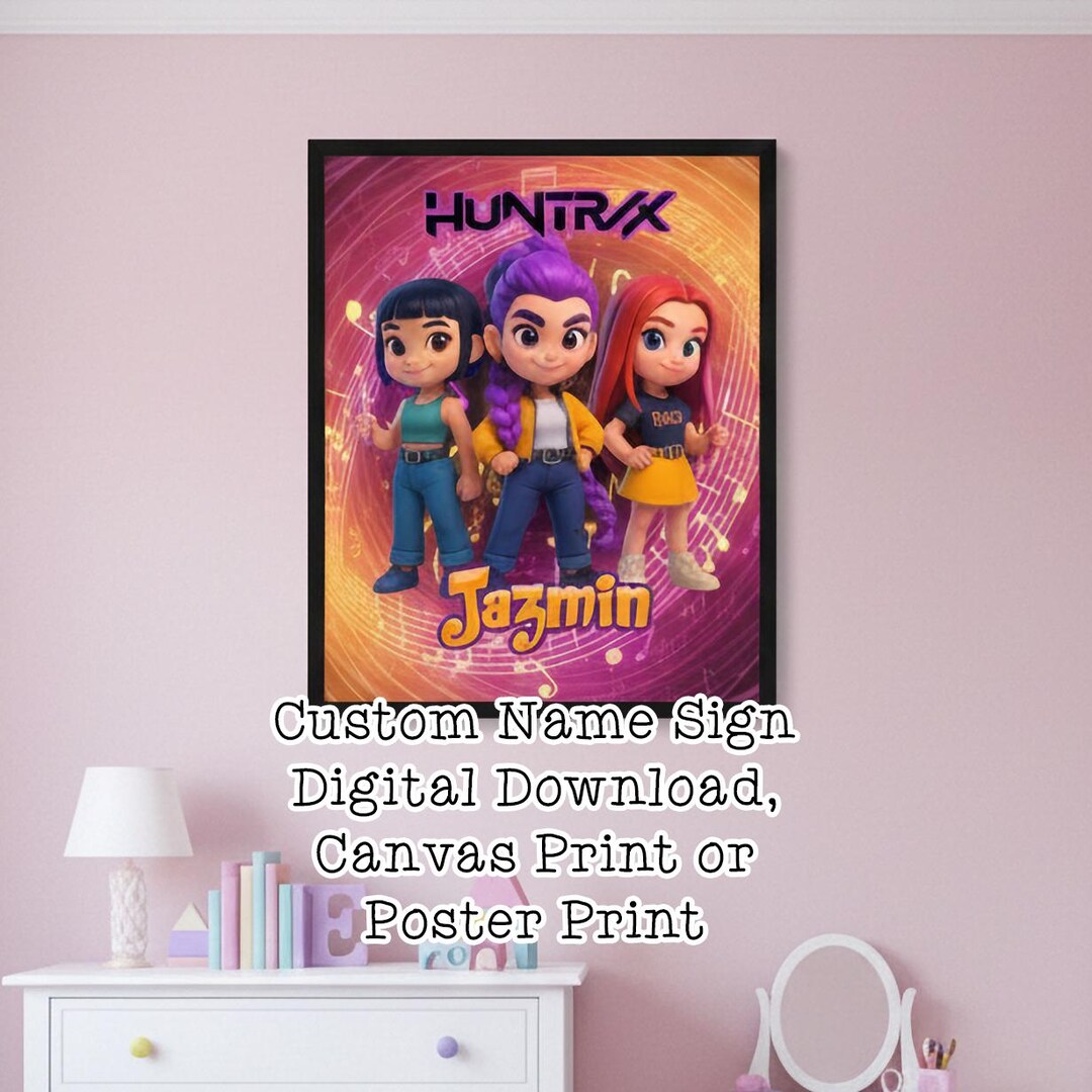 Personalized K-pop Name Sign | Custom Wall Art (digital Download or ...