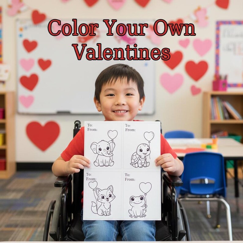 Color Your Own Valentine Cards for Kids • Printable Coloring Valentines ...