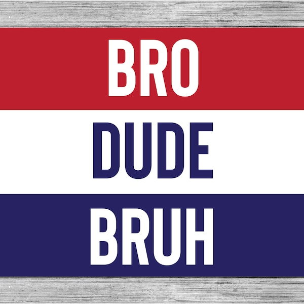 Dude Bro Poster - Etsy