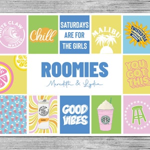 Personalized roomies Printable W Roommate's Names Dorm - Etsy