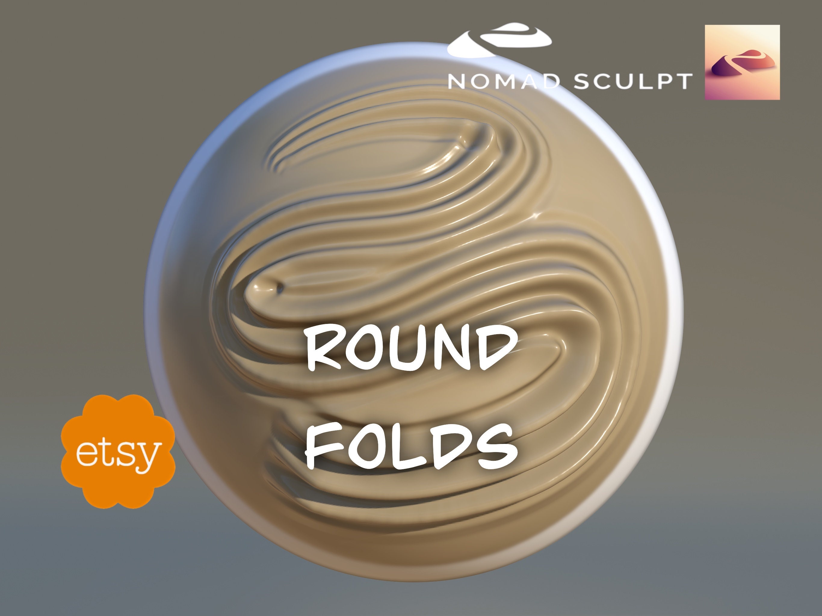 Nomad Sculpt - Round Folds and Hair - Filetype Json (nomad Sculpt File ...