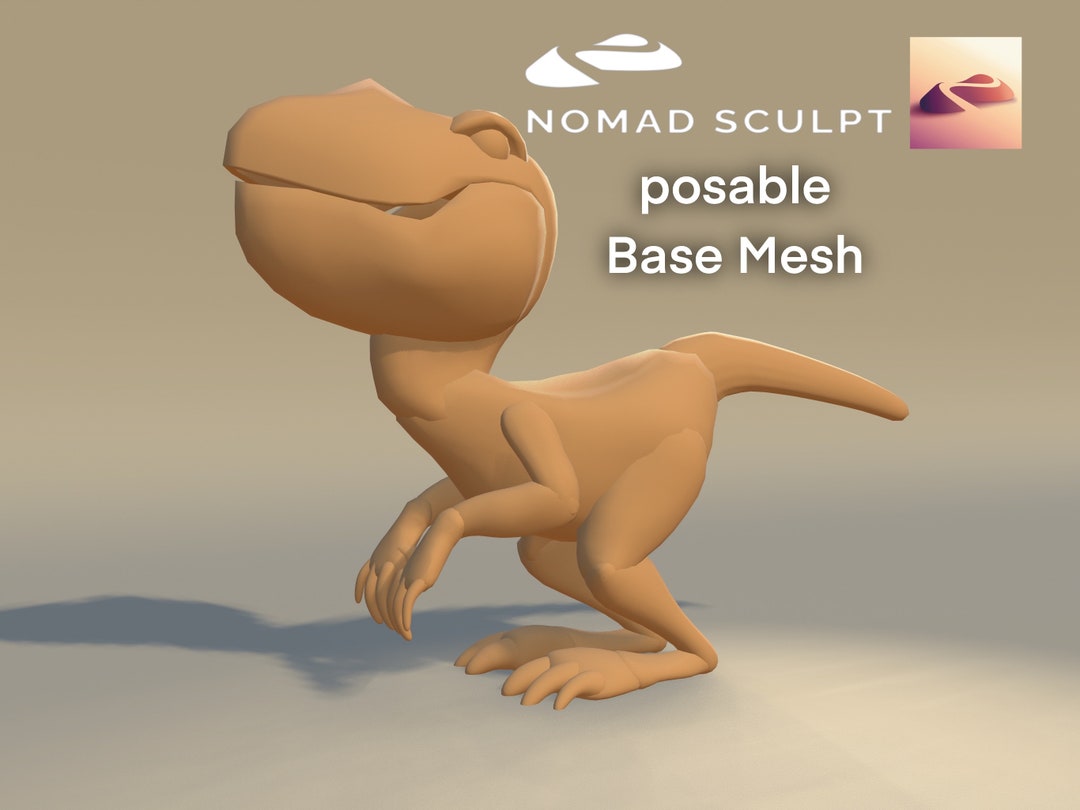 Nomad Sculpt - Posable Cute Dinosaur Base Mesh - 3D Object - Filetype ... Nomad Sculpt - Posable Cute Dinosaur Base Mesh - 3D Object - Filetype ...