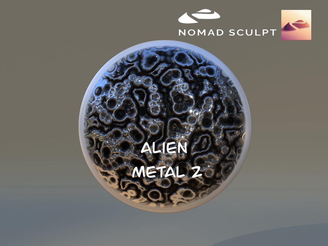 Nomad Sculpt - Alien Metal 2 Colored Texture - Brush Tool - Filetype ...