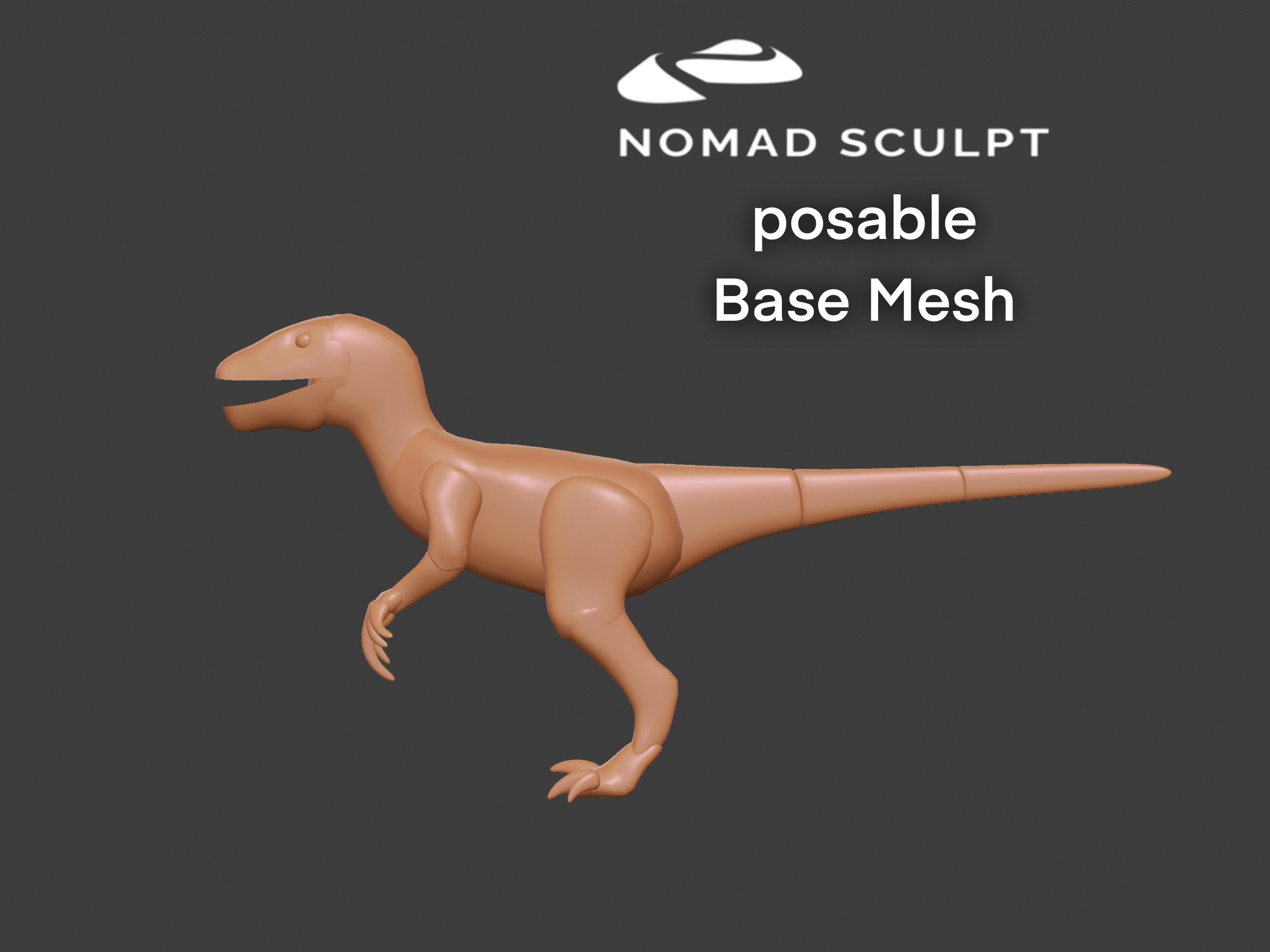 Nomad Sculpt Posable Dinosaur Base Mesh Model 2 3D Object Filetype Nom ... Nomad Sculpt Posable Dinosaur Base Mesh Model 2 3D Object Filetype Nom ...
