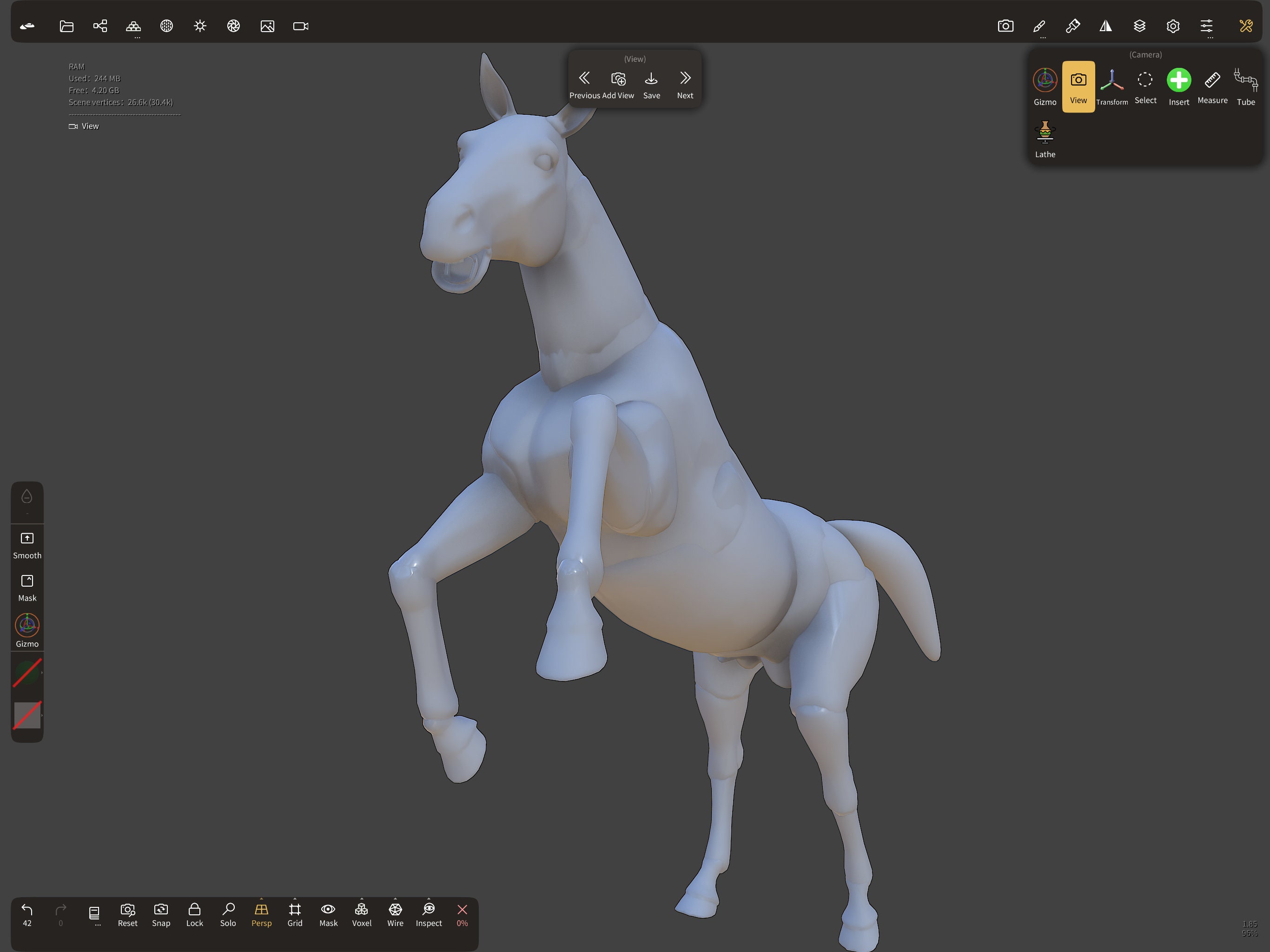 Nomad Sculpt - Posable Horse Base Mesh - 3D Object - Filetype Nom ...