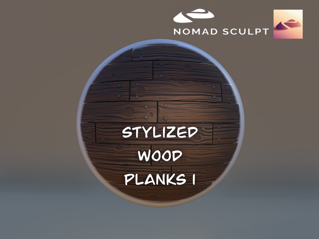 Nomad Sculpt - Wood Planks Stylized Colored Texture - Brush Tool ...