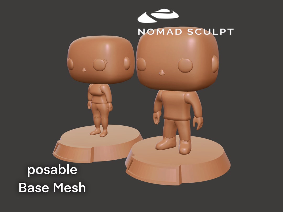 Nomad Sculpt - Posable “FUNKO Style” Base Meshes MALE / FEMALE - 3D ...