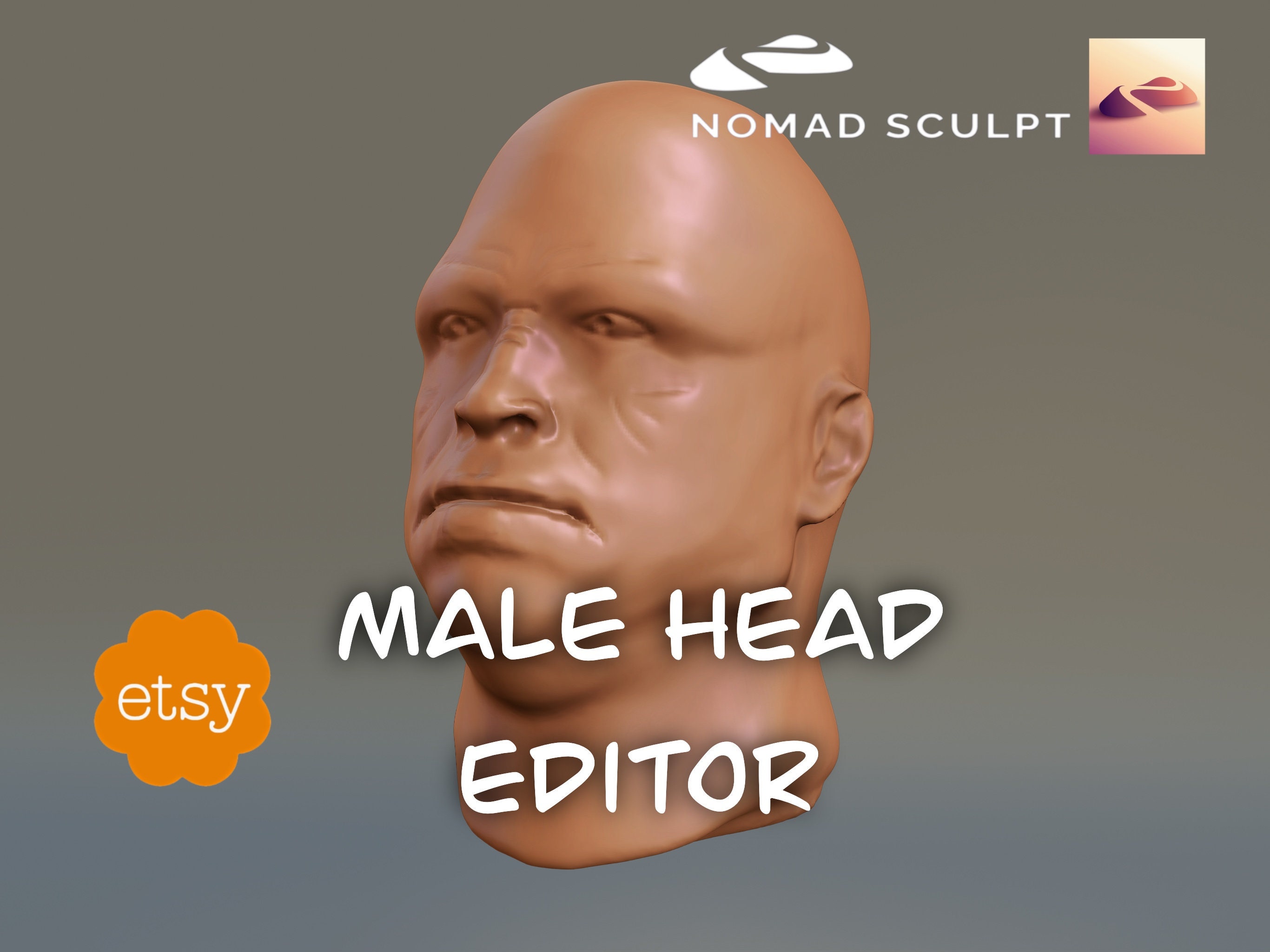 Nomad Sculpt - Male Head Editor - 3D Object - Filetype Nom (nomad ...