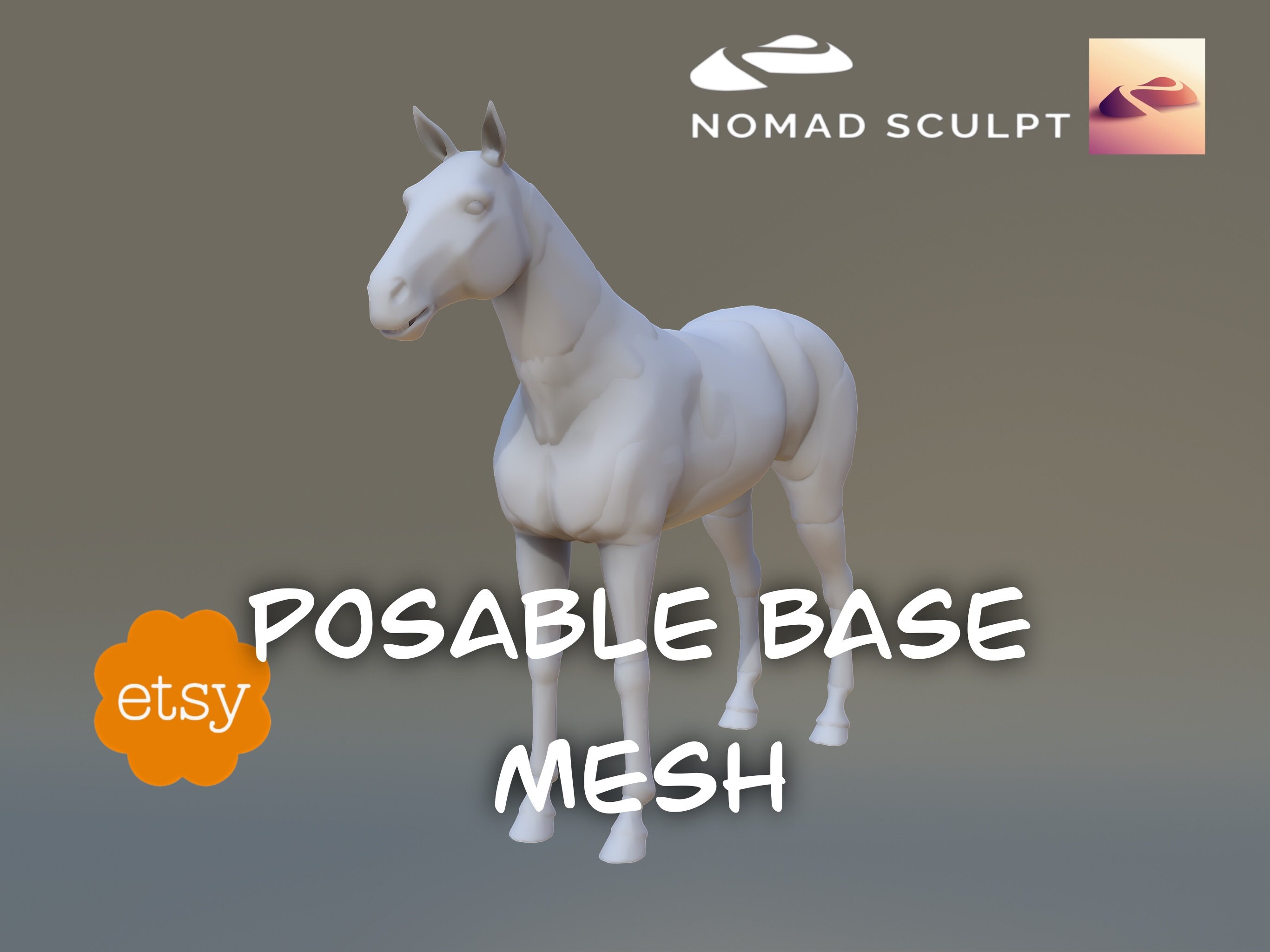 Nomad Sculpt Posable Horse Base Mesh 3D Object Filetype Nom nomad ... Nomad Sculpt Posable Horse Base Mesh 3D Object Filetype Nom nomad ...