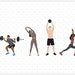 Flat Vector People Working Out | 18 Pack Vector People Illustrations ...