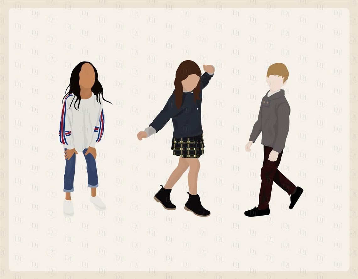 Flat Vector Kids Pack 23 Pack Vector Kids Illustrations - Etsy