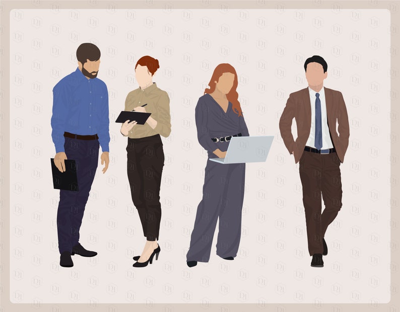 Flat Vector Office People Pack 22 Pack Vector People - Etsy