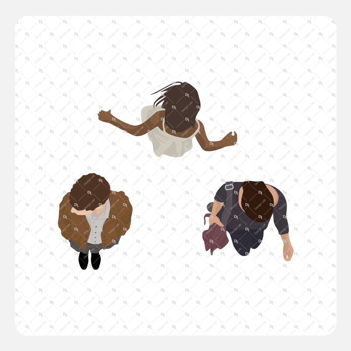 Top View People Vector Pack: Architecture & Design Figures (AI, PNG ...