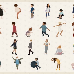 Flat Vector Kids Pack 23 Pack Vector Kids Illustrations - Etsy