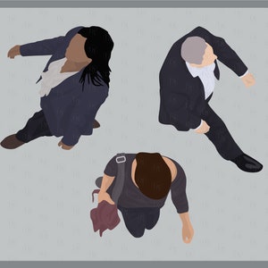Flat Vector Top View People / 20 Pack Vector People | Etsy