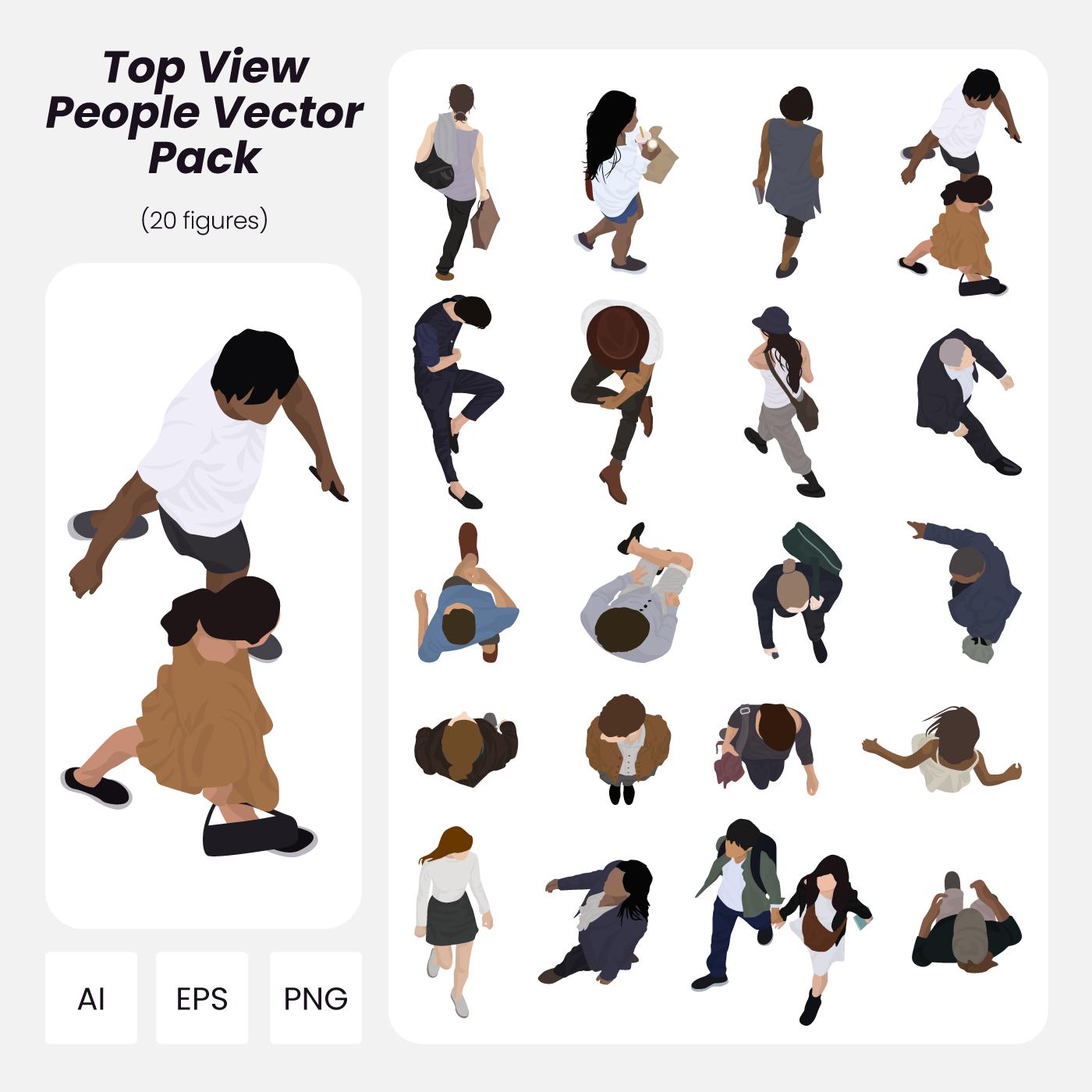 Top View People Vector Pack: Architecture & Design Figures (AI, PNG ...