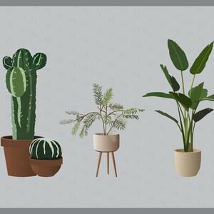 Flat Vector Plants Pack 14 Pack Vector Plants Instant - Etsy