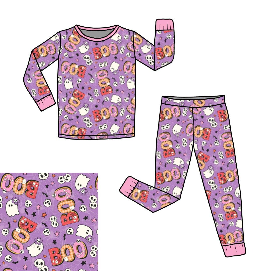 Custom-made to Order Girly BOO Pj's & Nightgown Halloween Pajamas Kid's ...