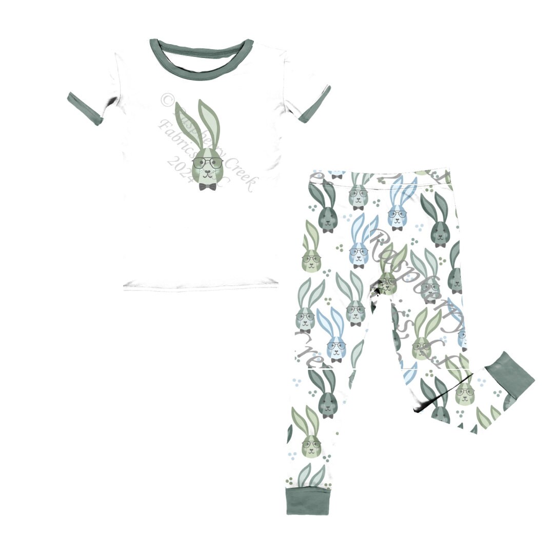 Boy Bunny Pajamas for Easter Pajamas for Boys Toddler Organic Pajamas ...