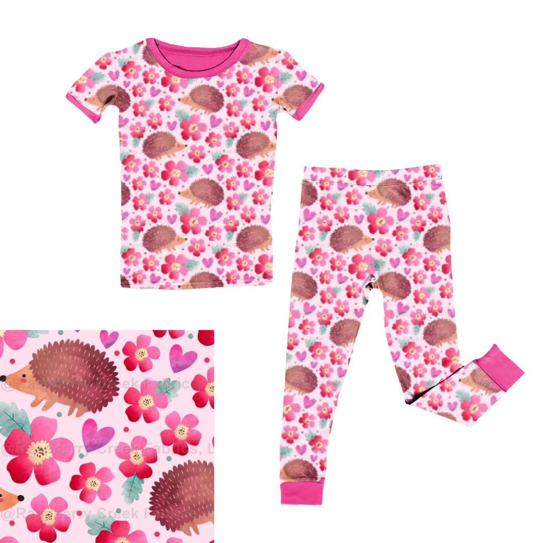 Custom-made to Order | Happy as a Hedgehog | Kid's Snug Fit Pajamas ...