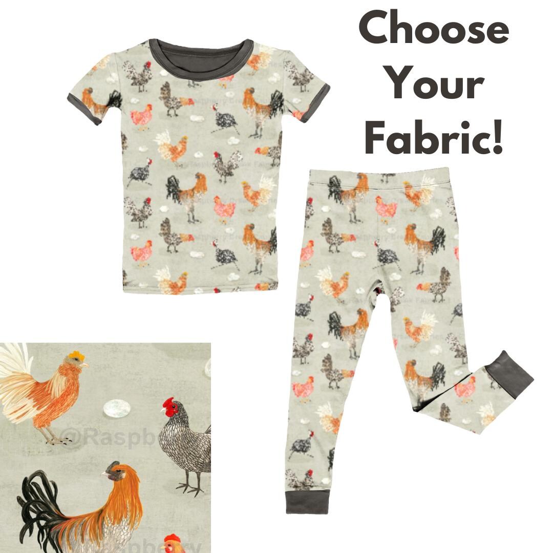 Chicken Pajamas for Kids Bamboo Pajamas Babies Organic Cotton Pajamas ...