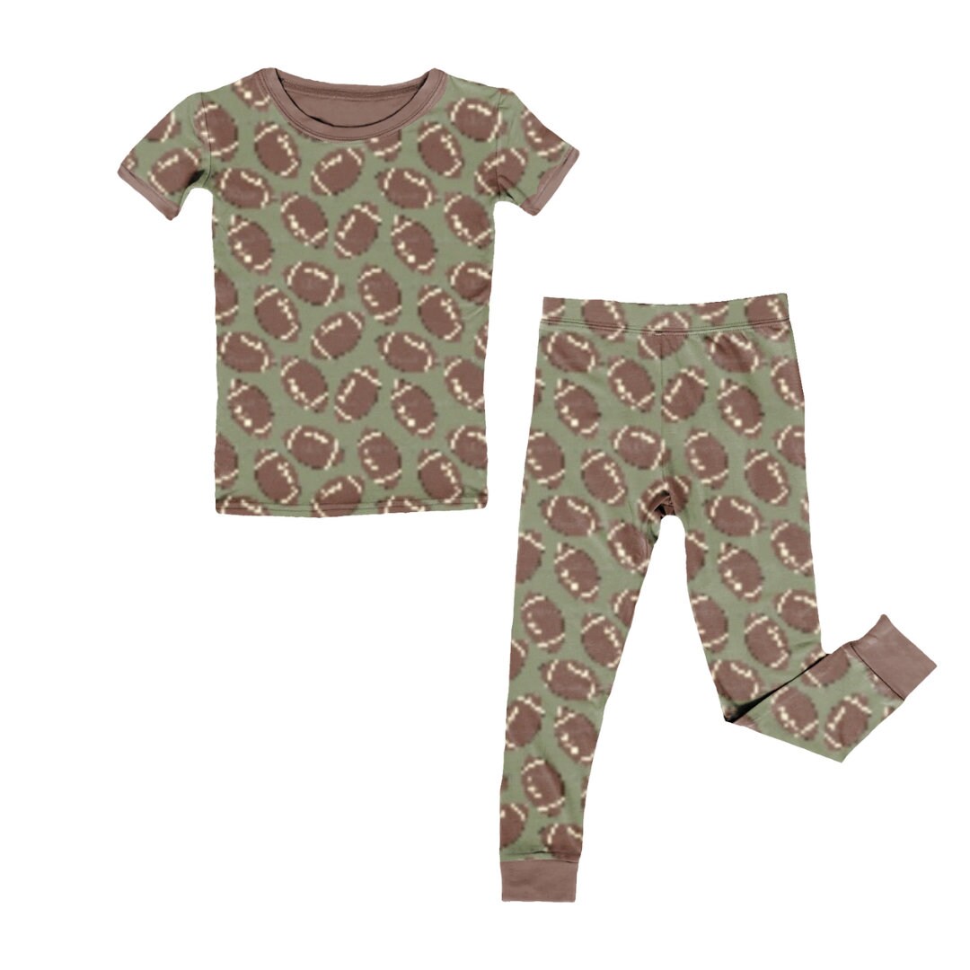 Custom-made to Order Football Pj's Kid's Snug Fit Pajamas CPSC ...