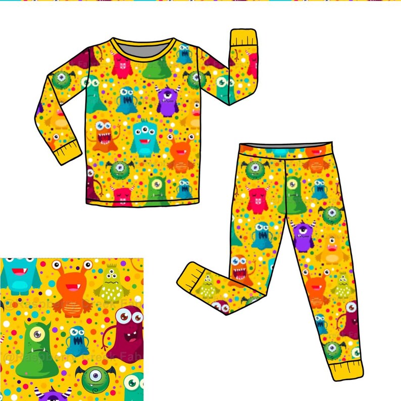 Custom-made to Order | Monster Mash | Halloween Pajamas | Kid's Snug ...