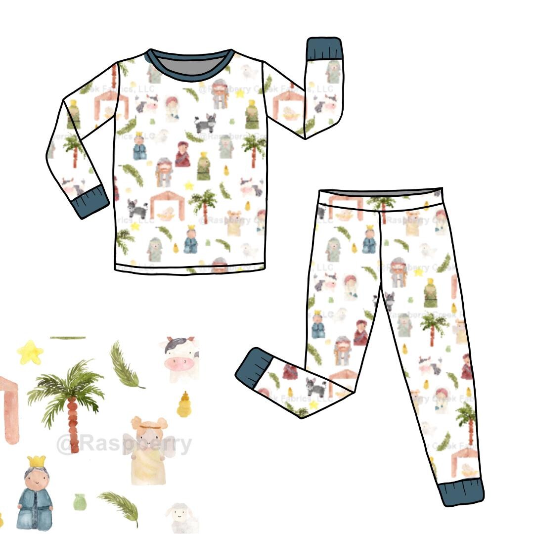 Custom-made to Order | Nativity | Christmas Pajamas | Kid's Snug Fit ...