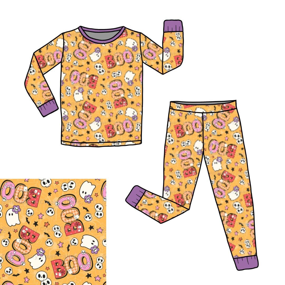 Custom-made to Order Girly BOO Pj's & Nightgown Kid's Snug Fit Pajamas ...