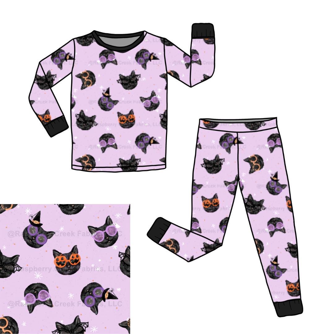 Custom-made to Order | Halloween Cat | Halloween Pajamas | Kid's Snug ...